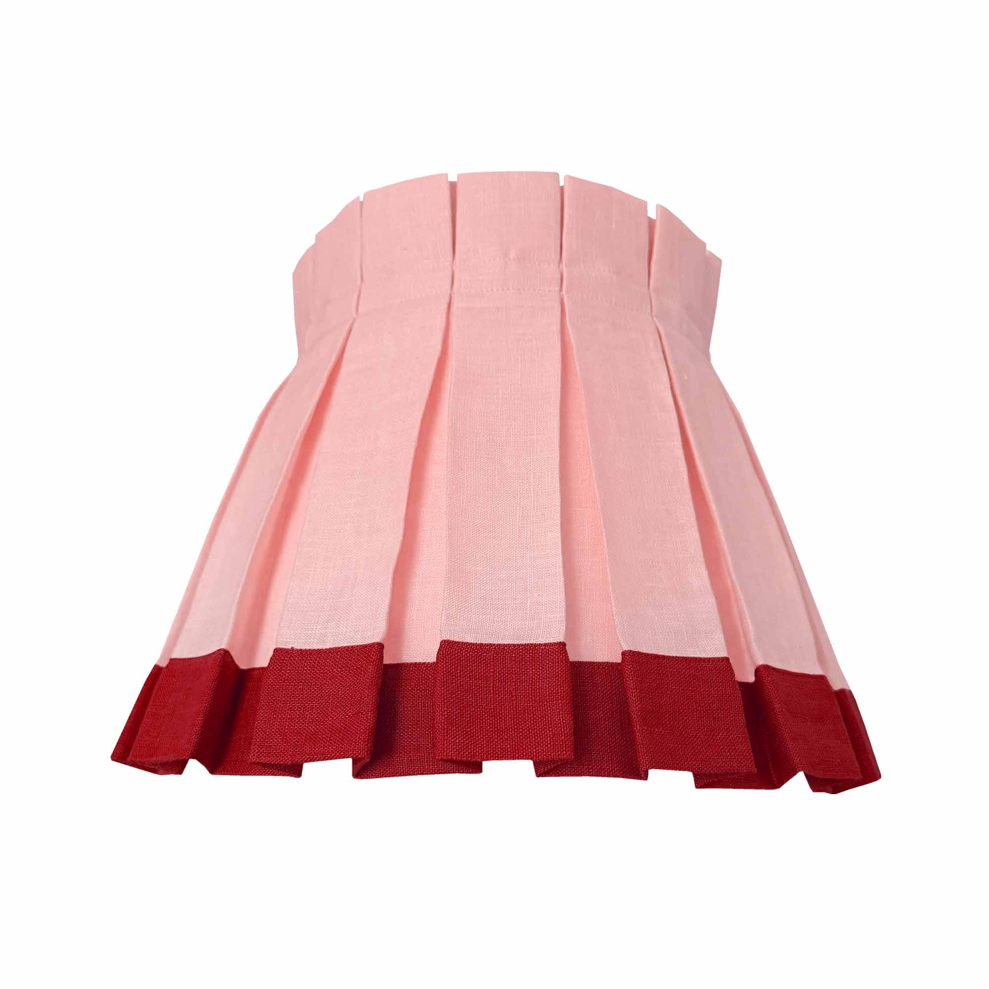 ColorBlock Classic Pleat Lampshade Skirt Pink Red | Ciélle Home