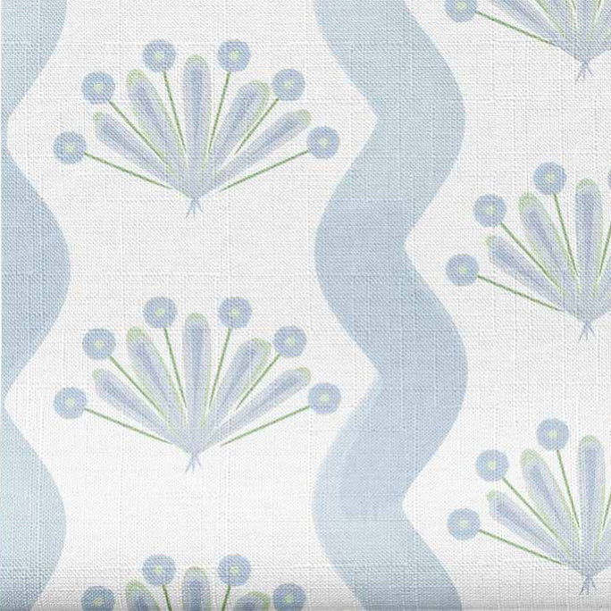 Riviera Fabric Swatch Pastel Blue Color | Ciélle Home